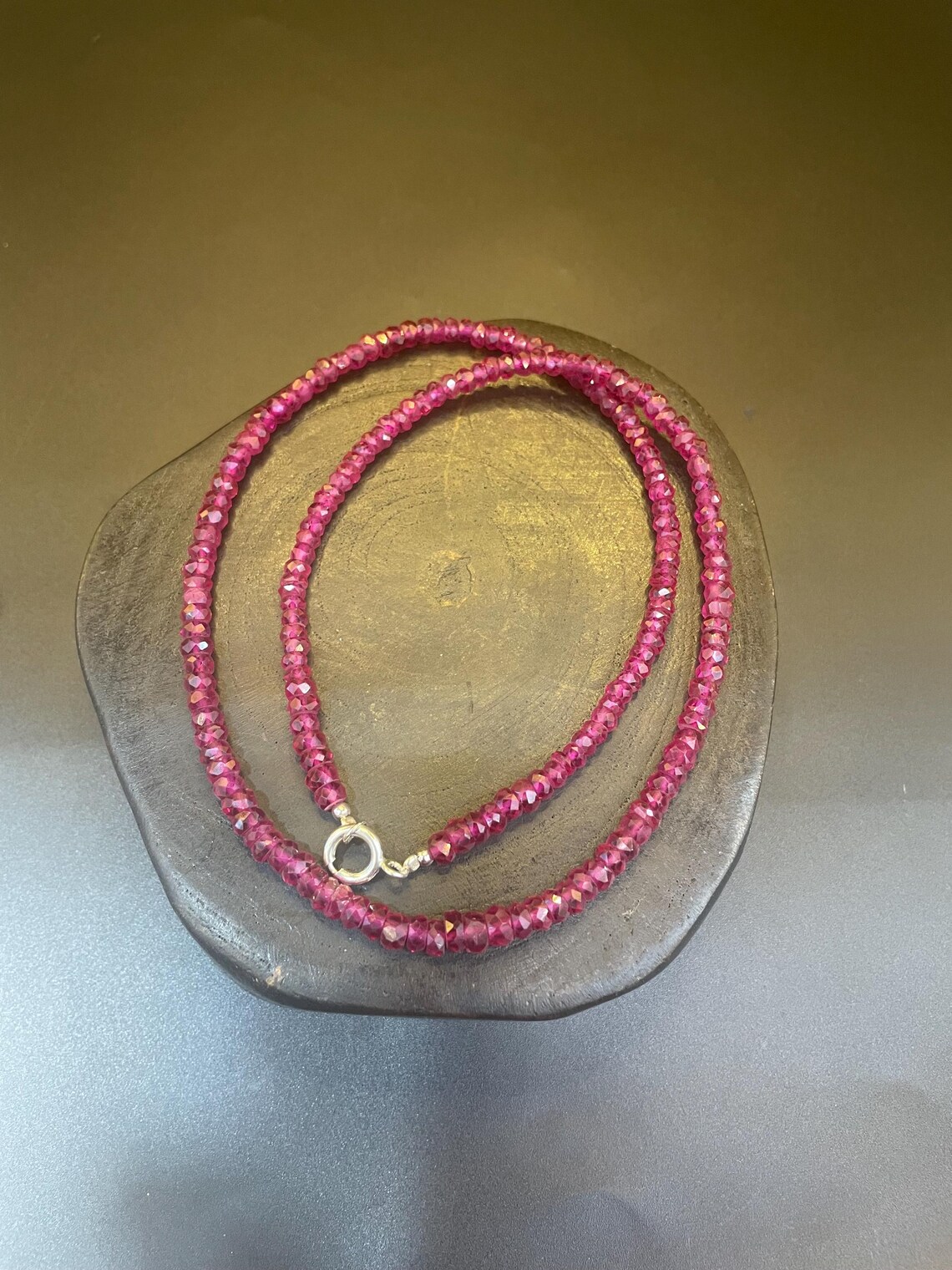 Fantastic Ruby Necklace Natural Stone With Silver Lock Which is ...