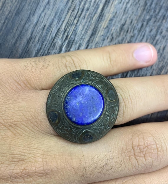 gorgeous lapis lazuli ring unique design handmade fro… - Gem