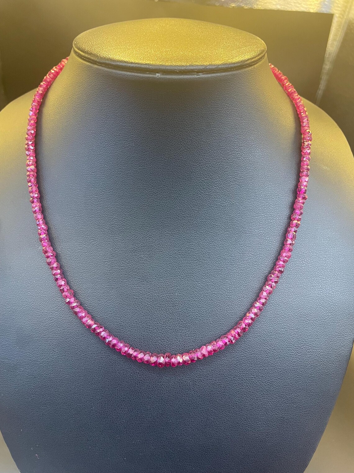 Fantastic Ruby Necklace Natural Stone With Silver Lock Which is ...