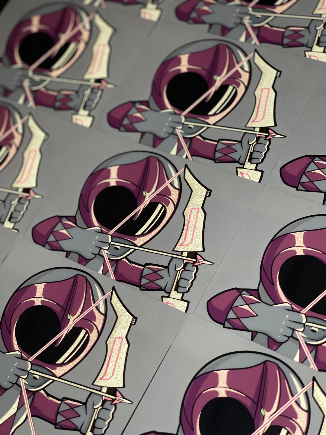 PINK Peeker Sticker / Custom Vinyl Spot Reflective Sticker / Limited ...