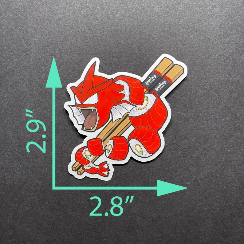 Vinyl Shiny Dragon Roll Sticker / Custom Vinyl Sticker / Limited ...