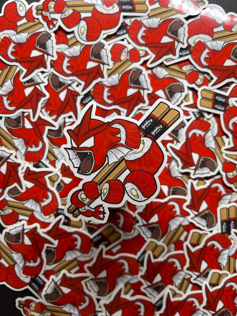 Vinyl Shiny Dragon Roll Sticker / Custom Vinyl Sticker / Limited ...