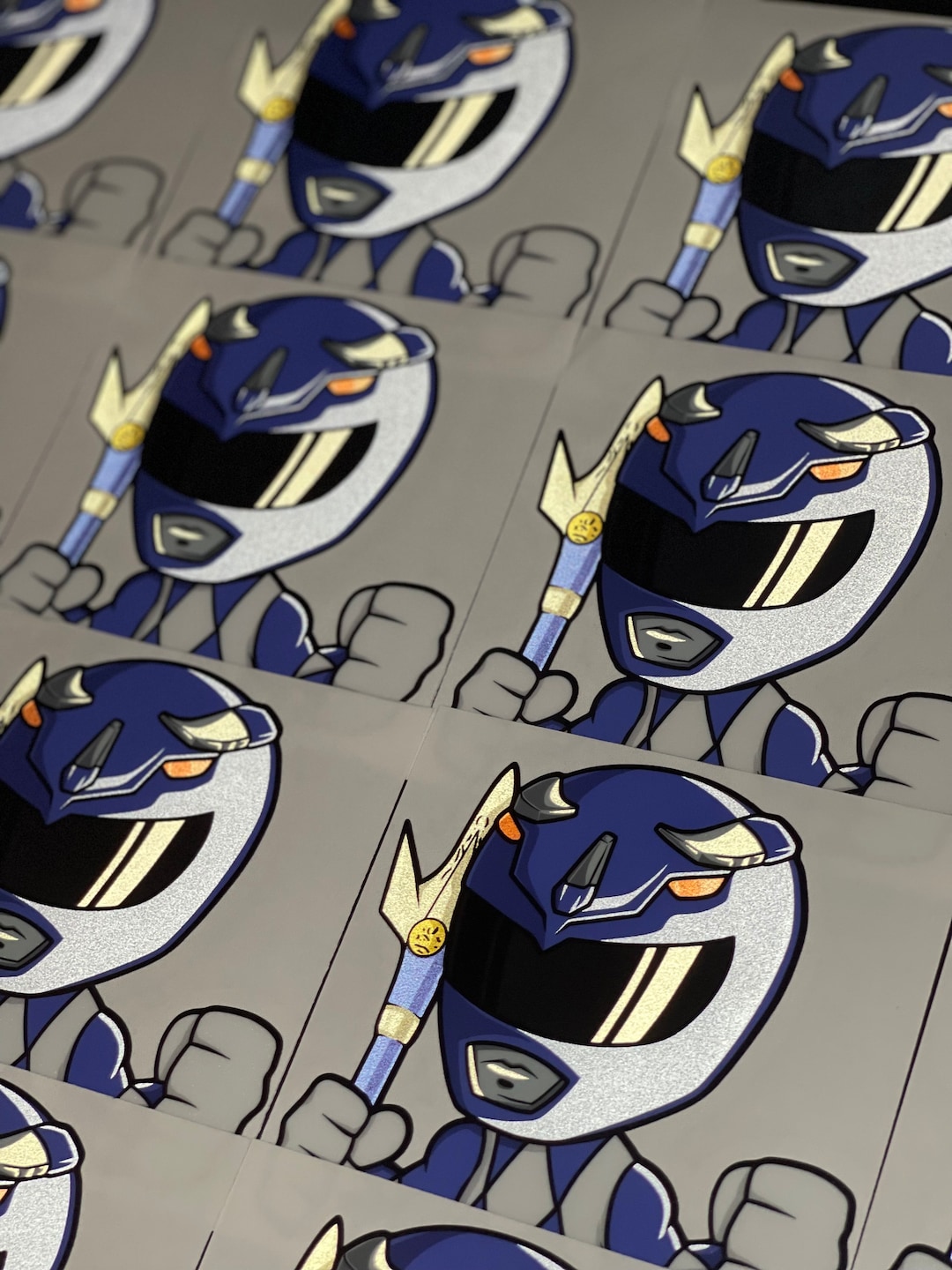 BLUE Peeker Sticker / Custom Vinyl Spot Reflective Sticker / Limited ...