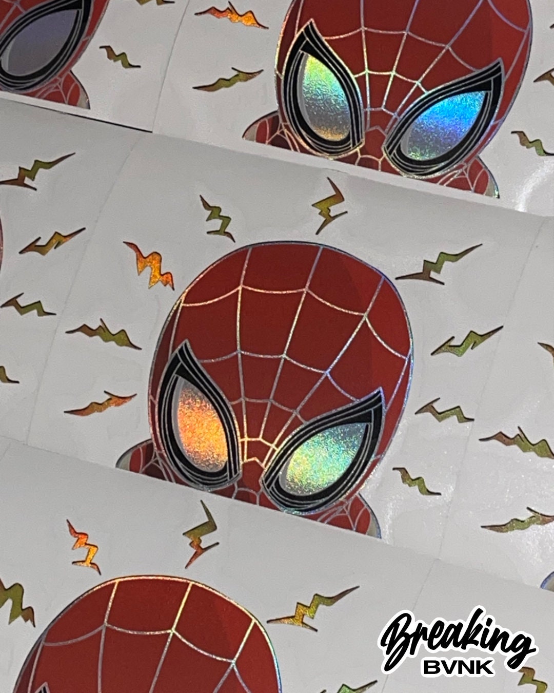 SPIDEY Holographic Peeker / Custom Vinyl Holographic Sticker / Limited ...