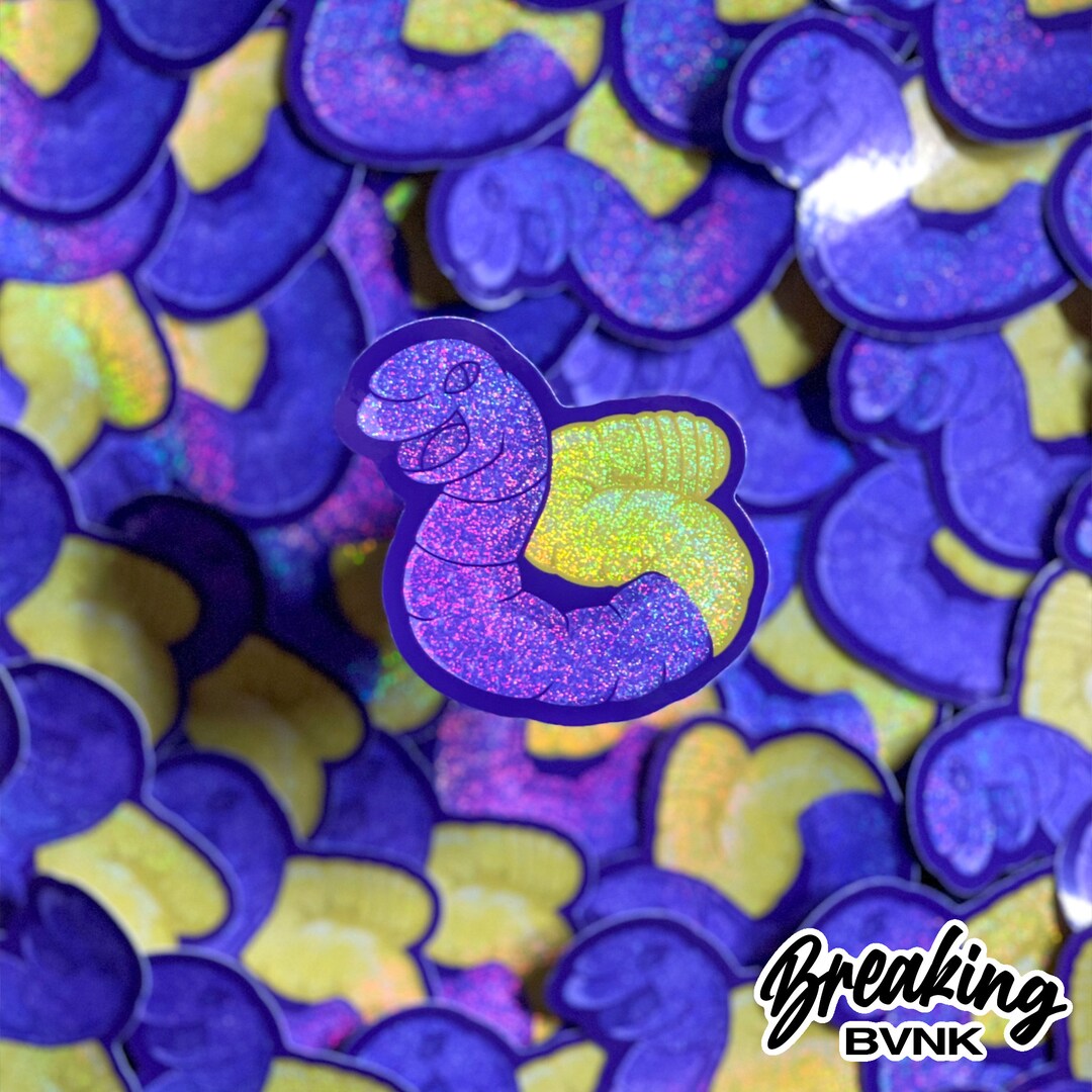 Vinyl Gummy Worm-kans Stardust Sticker / Custom Vinyl Sticker / Limited ...