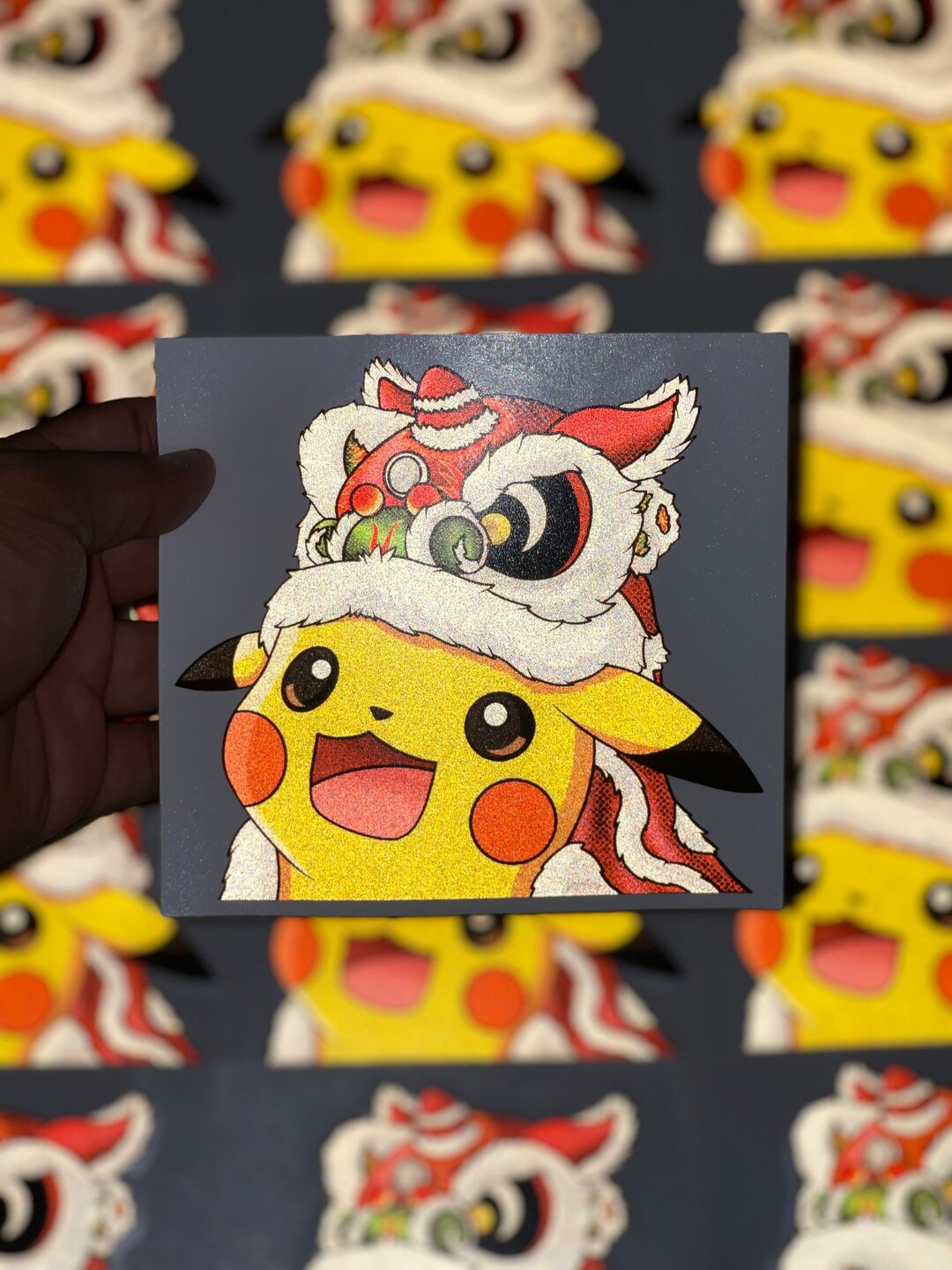 Lion Dance Pika Reflective Peeker / Custom Vinyl Reflective - Etsy
