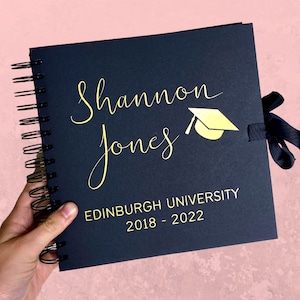 Graduation Photo Album, Personalised Scrapbook Graduation Gift for Him ...