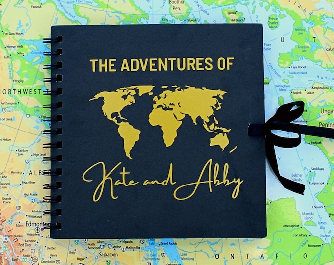 Personalised Travel Scrapbook World Map Scrapbook Adventure - Etsy