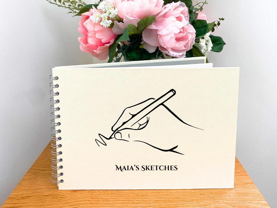 Personalised A4/A5/A3 Sketchbook, Landscape Drawing Book, Recycled ...
