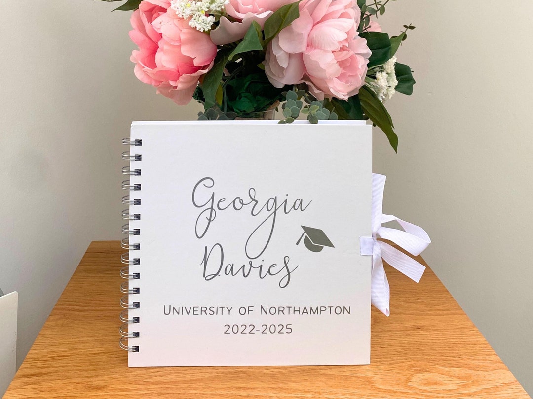 Graduation Photo Album, Personalised Scrapbook Graduation Gift for Him ...