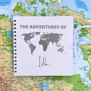 Personalised Travel Scrapbook, World Map Scrapbook, Adventure Scrapbook ...
