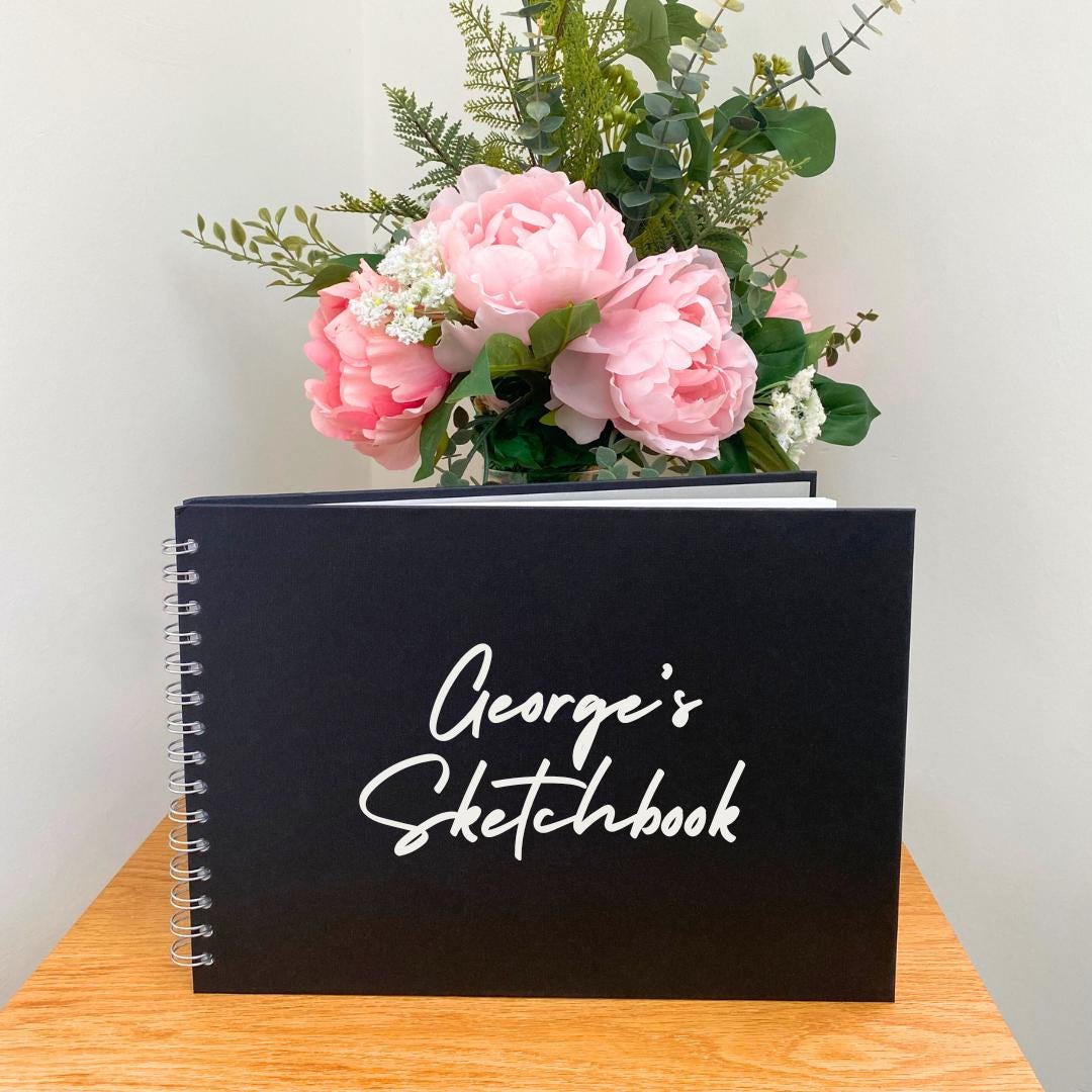 Personalised Sketchbook, Gift for Artist, Custom Student Art Book, A3 ...