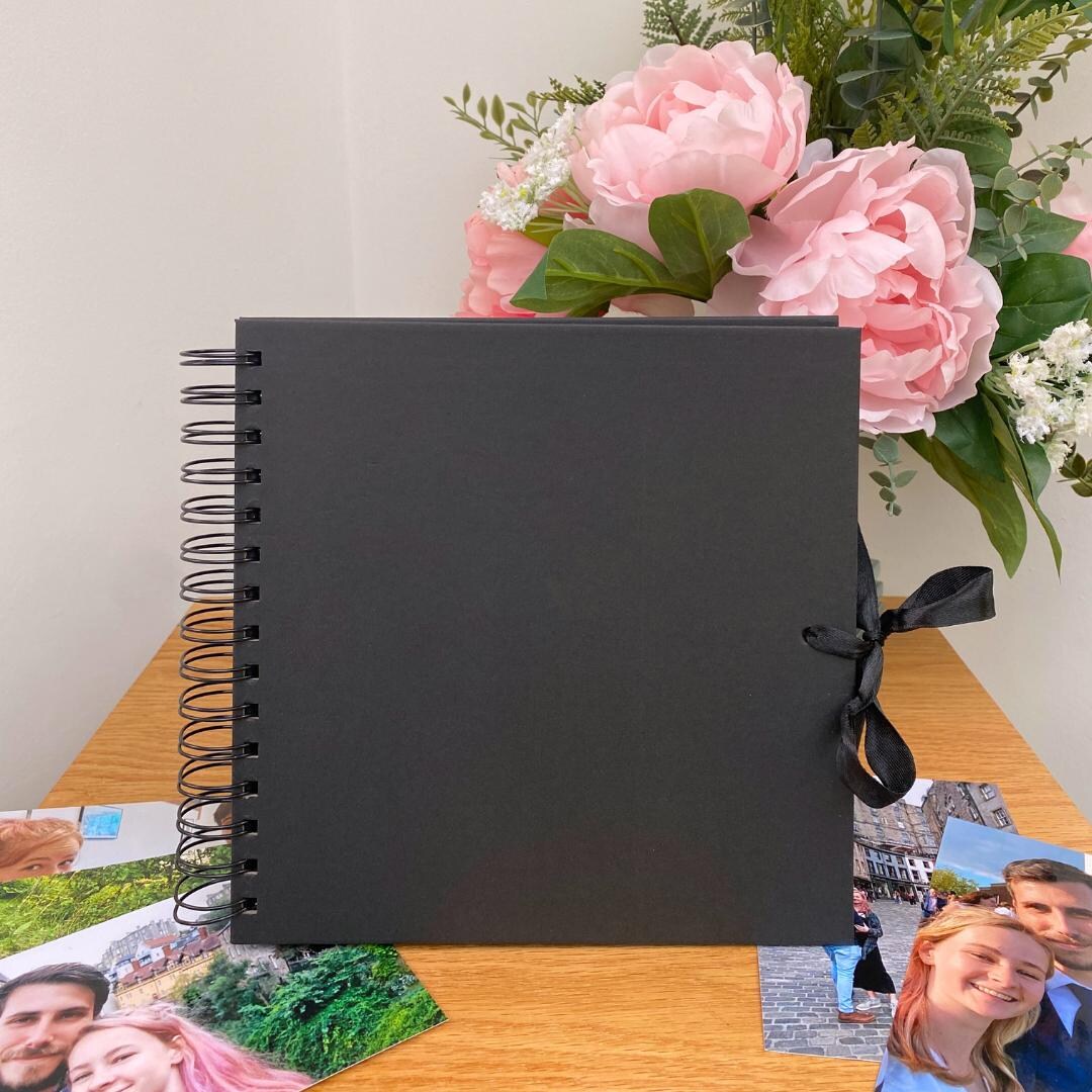 Plain Black Scrapbook Album , 12 X 12 Inches Large Photo Album ...