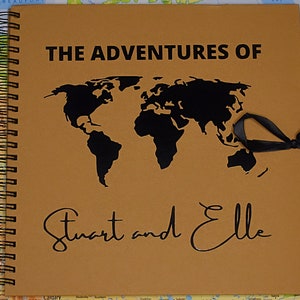 Personalised Travel Scrapbook World Map Scrapbook Adventure - Etsy