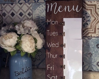 Wood Weekly Menu Sign - Etsy