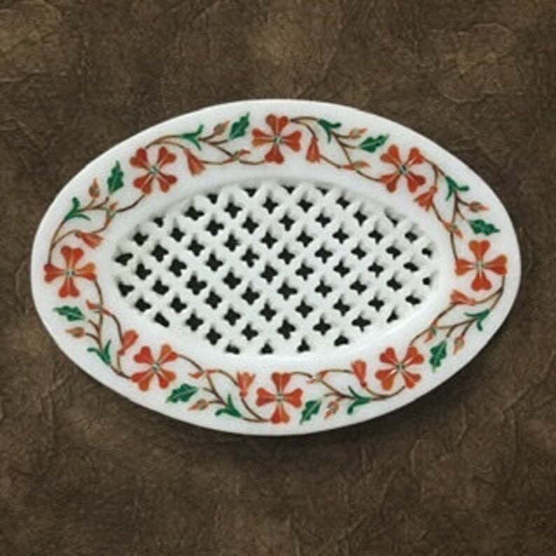 Soap Dish Jali Work Macrana Marble Inlay - Etsy