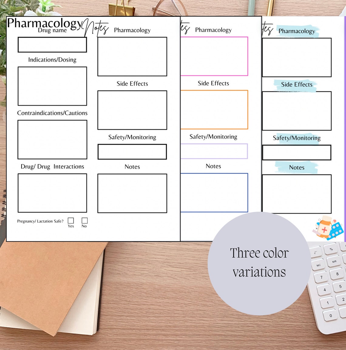 Notability Nursing Template | Pharmacology Template | Pharmacology ...