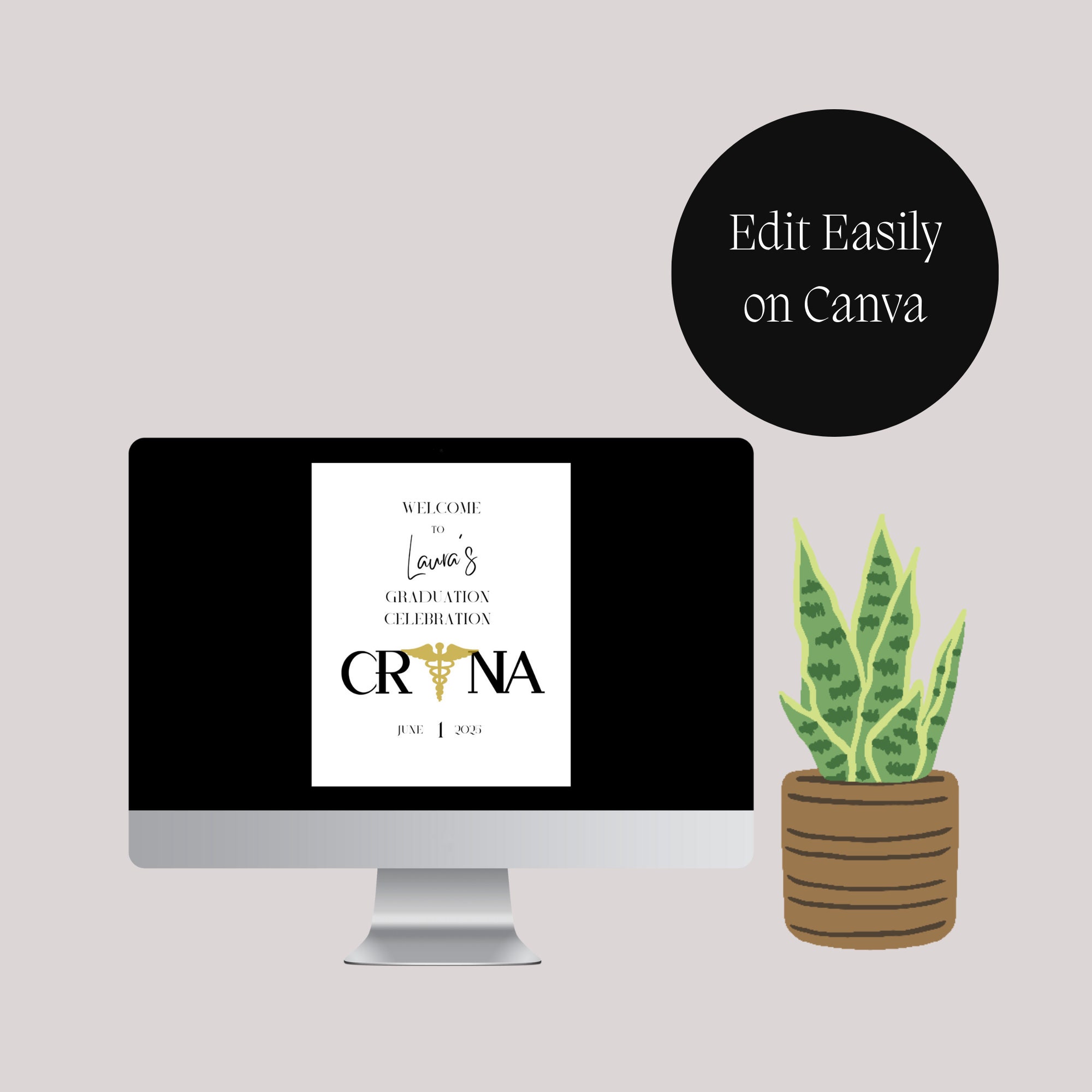 CRNA Graduation Sign, Graduation Sign for Easel Template, Welcome Sign ...