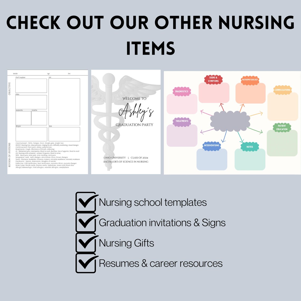 Nursing School Grad Invite Template | Pinning Ceremony Invitation | NP ...