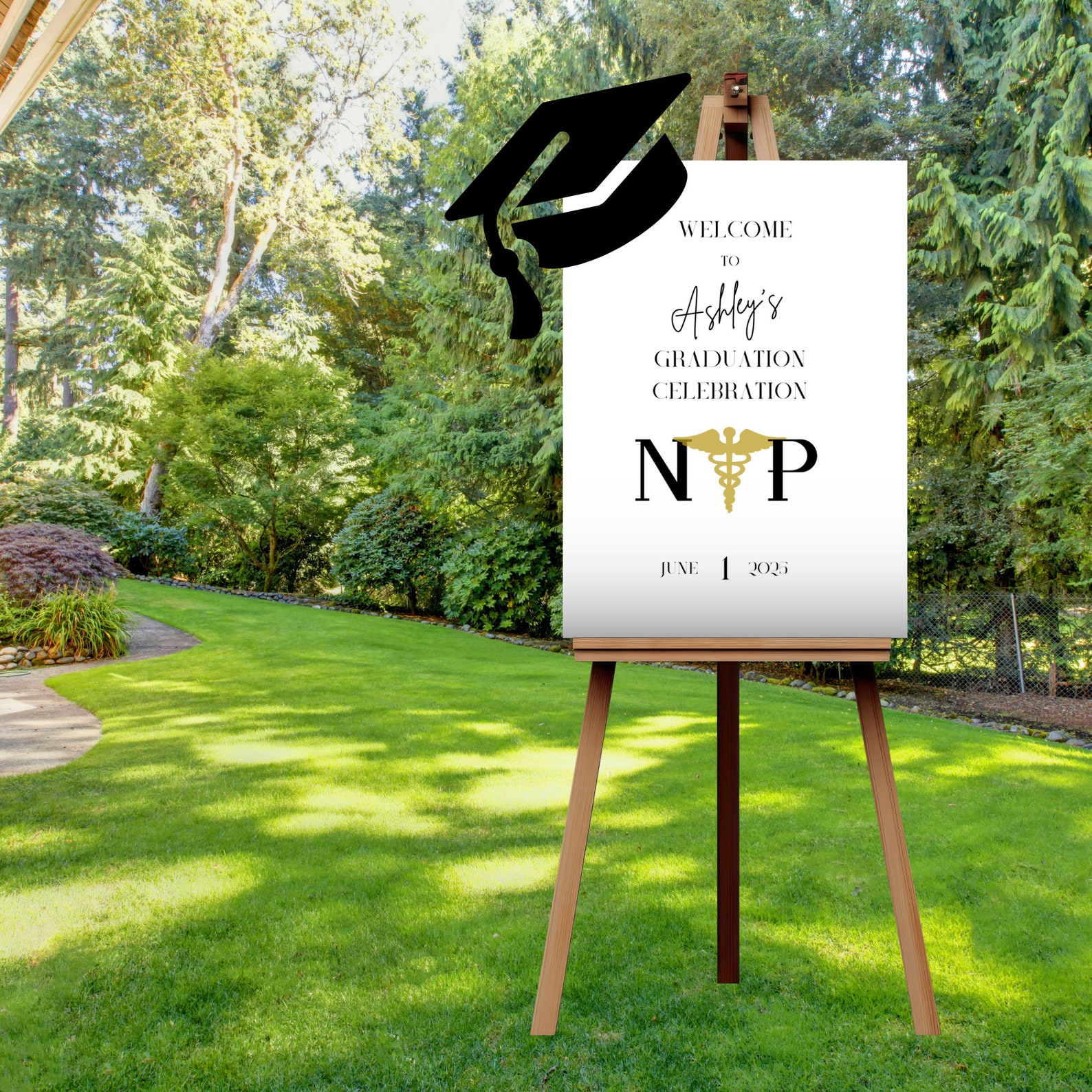 Nurse Practitioner Graduation Sign, Graduation Welcome Sign, Grad Party ...