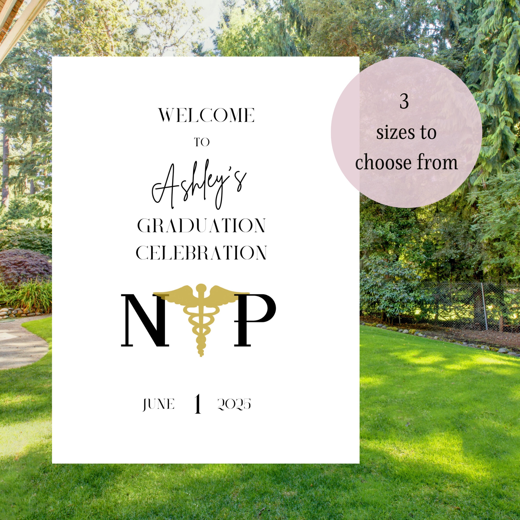Nurse Practitioner Graduation Sign, Graduation Welcome Sign, Grad Party ...