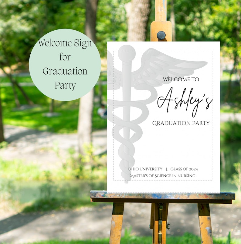 Nurse Practitioner Graduation Party Welcome Sign, Nurse Practitioner ...