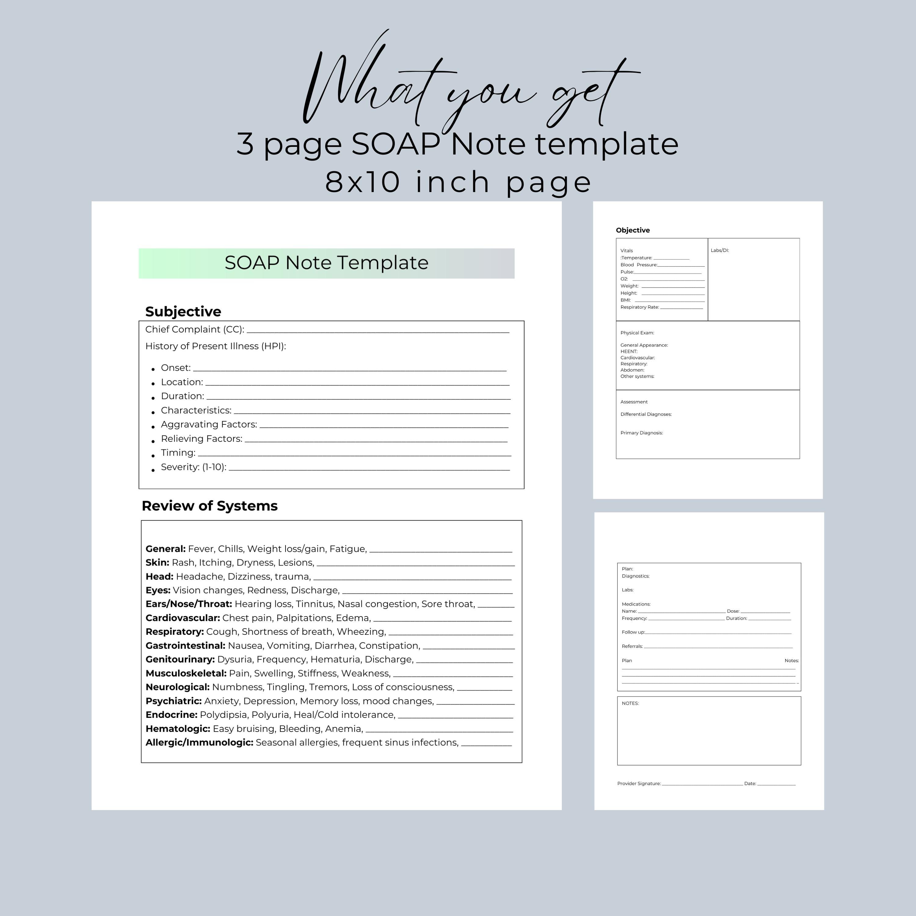 SOAP Note Template for Nurses, Nurse Practitioners, Nursing Students ...