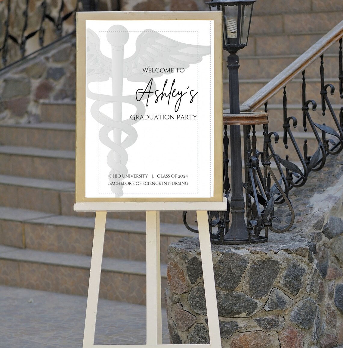 Nursing School Graduation Party Welcome Sign, Nurse Graduation Sign ...