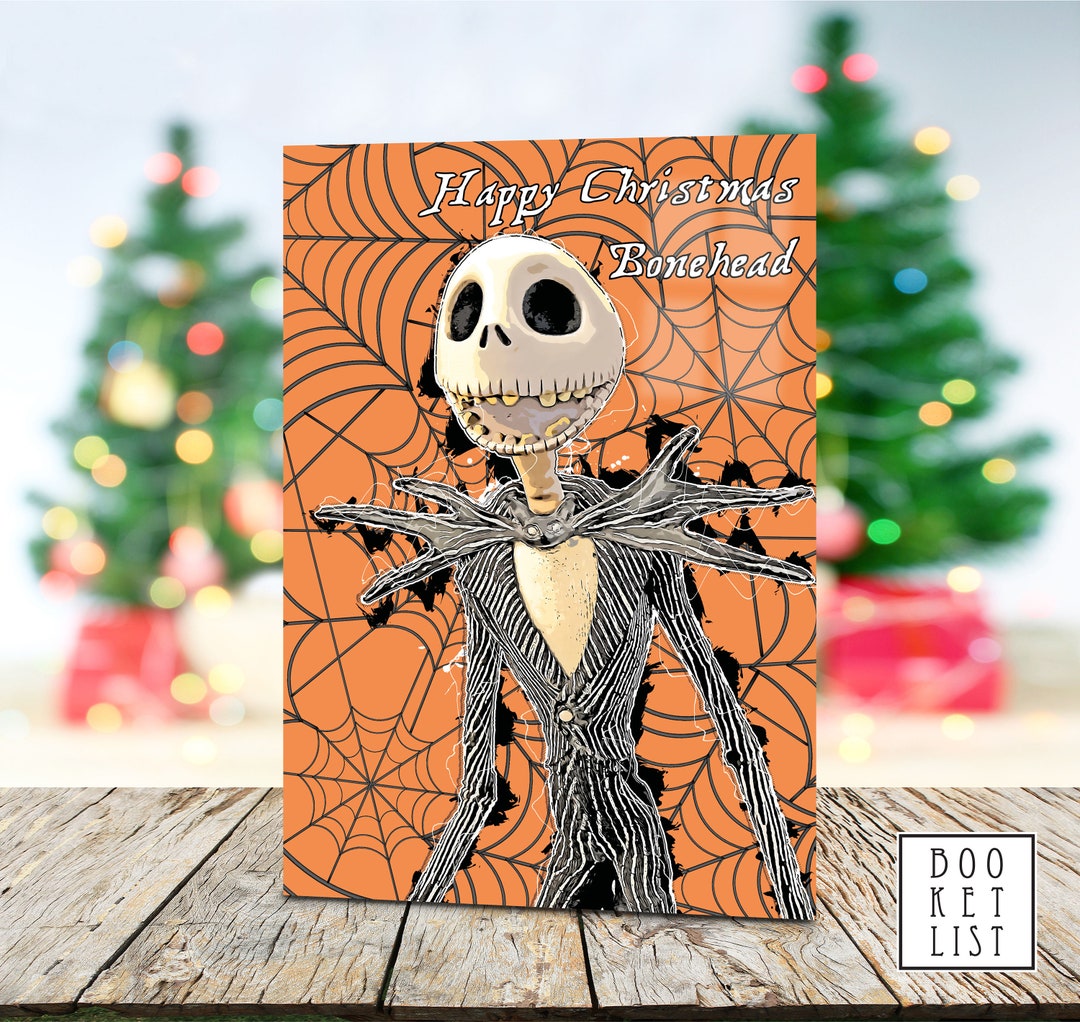 Jack Skellington Card Card/ Greeting Card/bonehead/ Humour Card ...