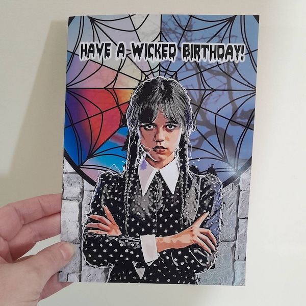 Wednesday Addams Stained Glass Window - Etsy UK