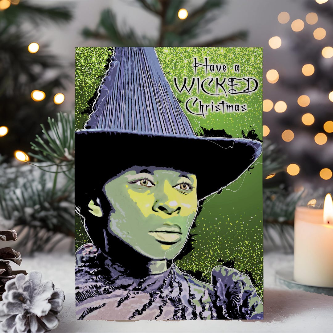 Wicked Elphaba Birthday/christmas Card/greeting Card/oz/wicked/bad ...