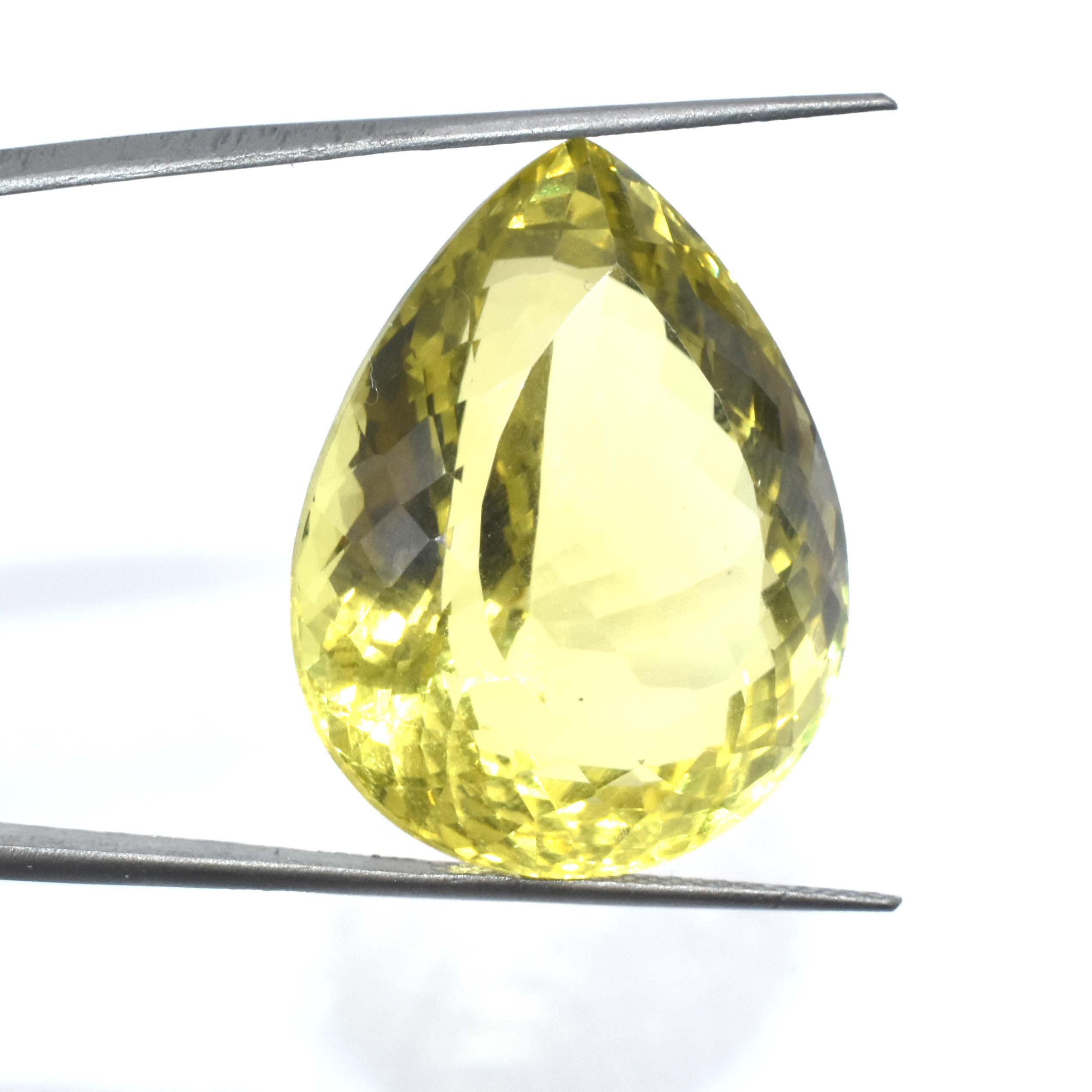 Beautiful Lemon Quartz,Pear Shape Lemon Quart 35X22X12mm Lemon Quartz ...