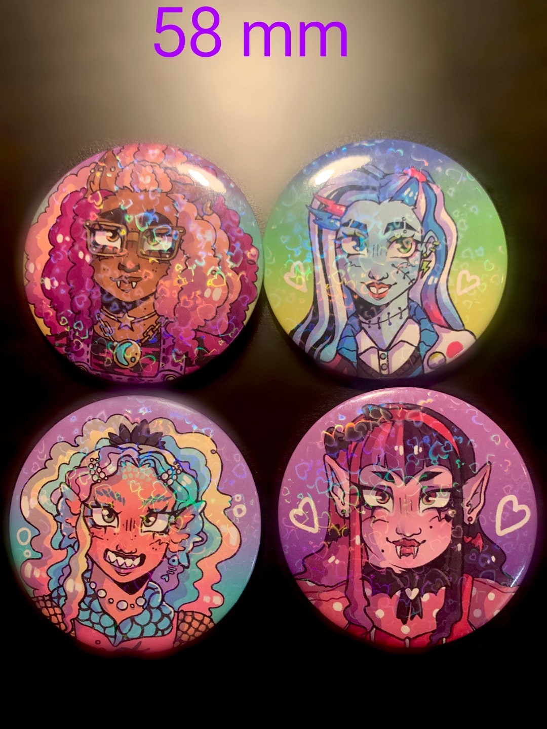 58mm Monster High G3 Can-badges - Etsy