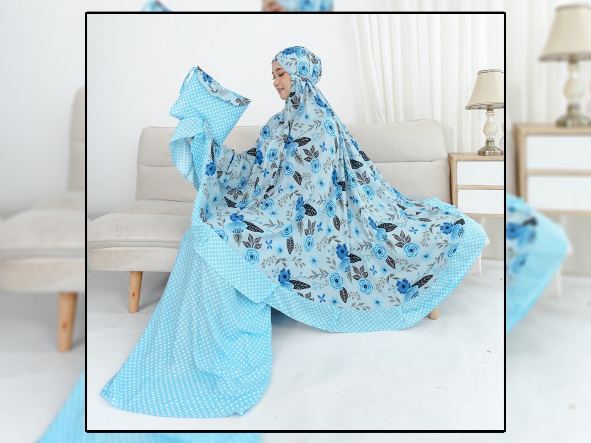 Premium Custom Design Batik Motif Hijab Mukena Women Muslim Prayer ...