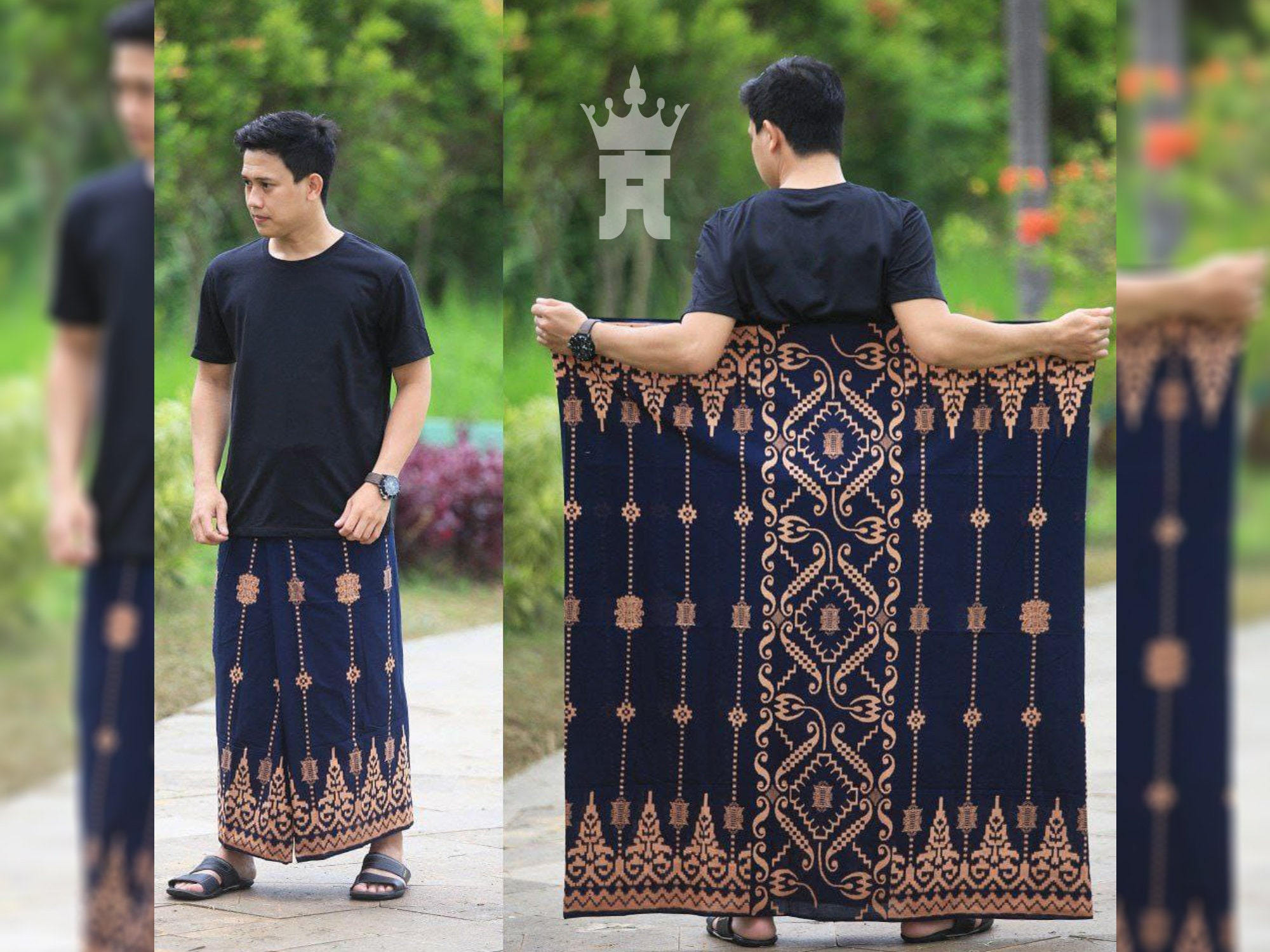 Indonesia Batik Tombak Motif Sarong for Men Muslim Prayer - Print Sarong - Beach Sarong - Sarong ...