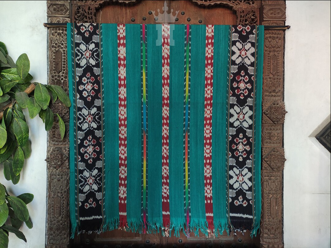 Handwoven Indonesian Ikat Fabric: Heritage Cotton Tapestry Blanket - Etsy