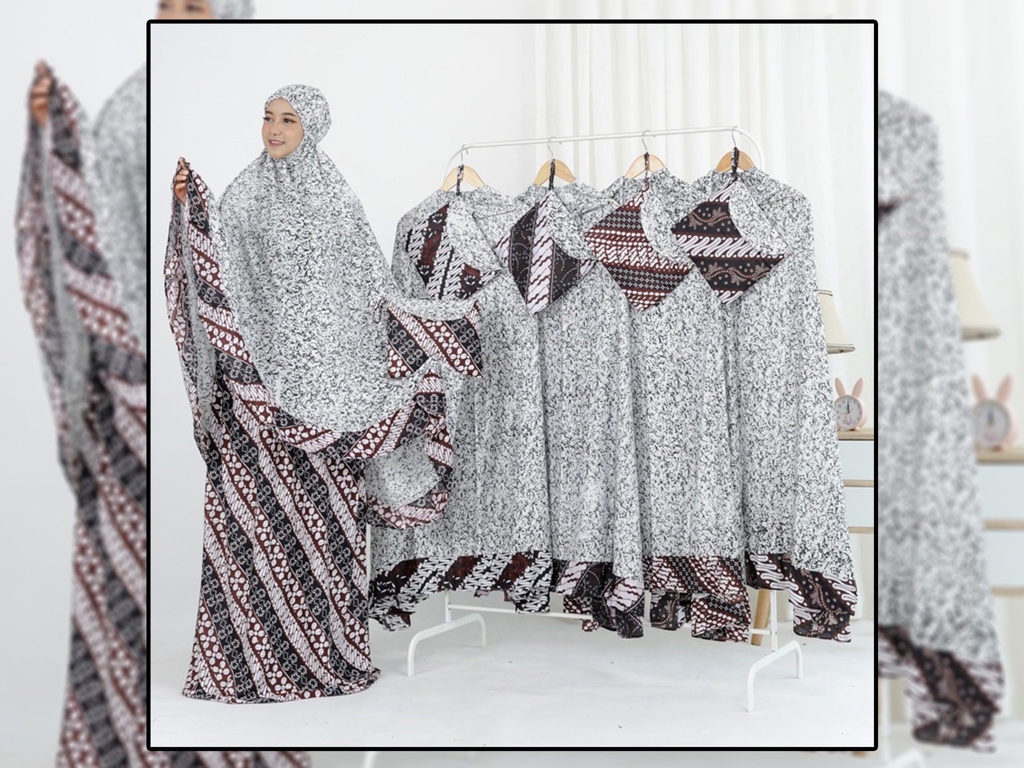 Premium Custom Design Batik Motif Hijab Mukena Women Muslim Prayer ...