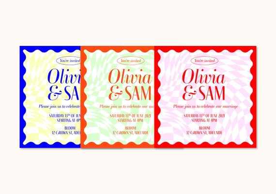 Squiggle Wavy Groovy Eclectic Maximalist Fun Quirky Colourful - Etsy