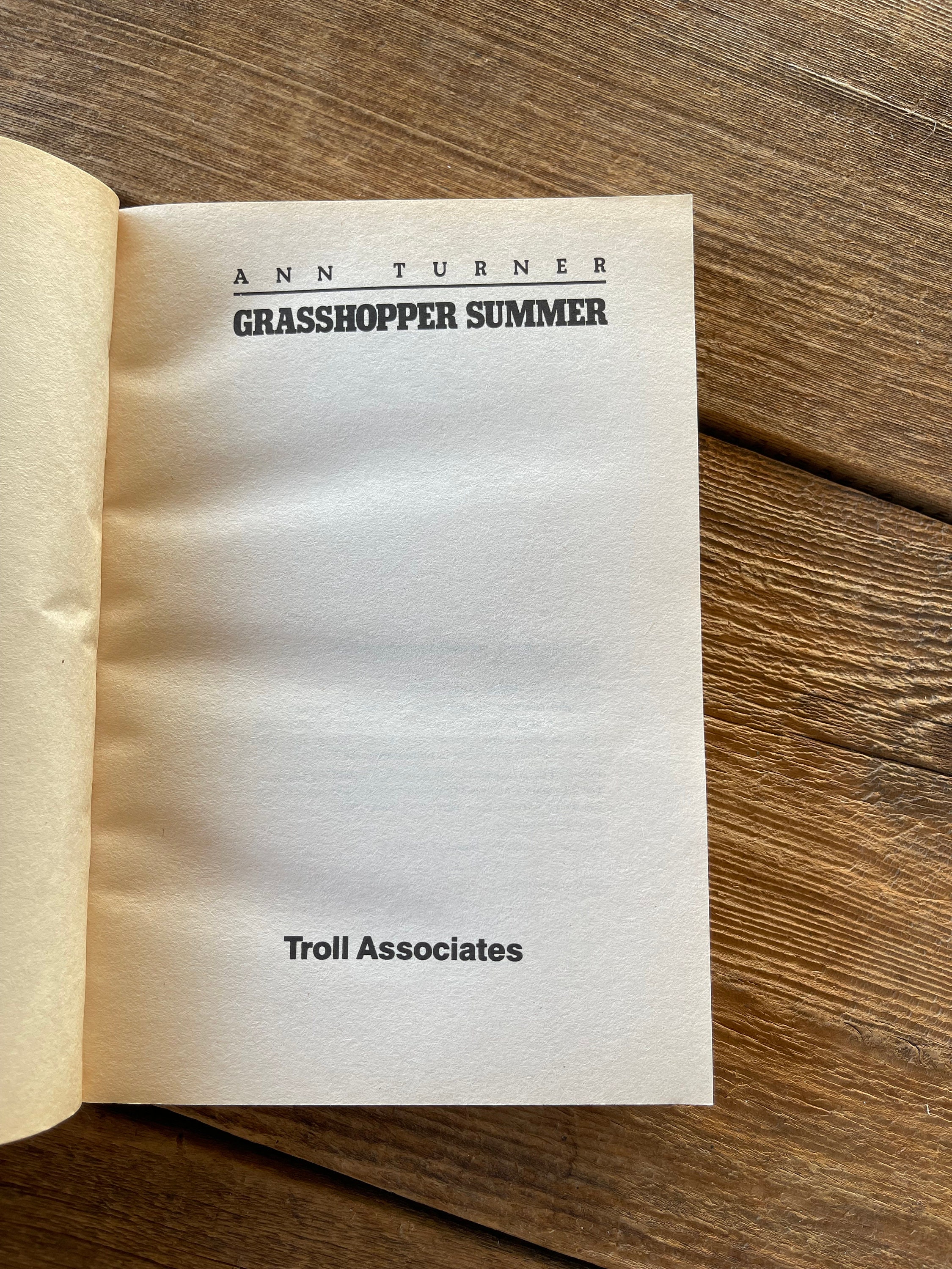 Grasshopper Summer // Ann Turner // Troll Book // 1991 - Etsy