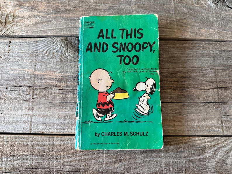 Vintage 1962 “all This and Snoopy Too” Peanuts Paperback by Charles M ...