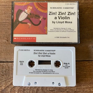 Zin! Zin! Zin! a Violin // Lloyd Moss // Vintage Book & Cassette Tape ...
