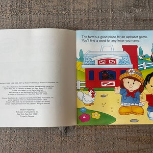 Fisher-price Little People Books, Set of 4 // 2001 Honey Bear Books ...