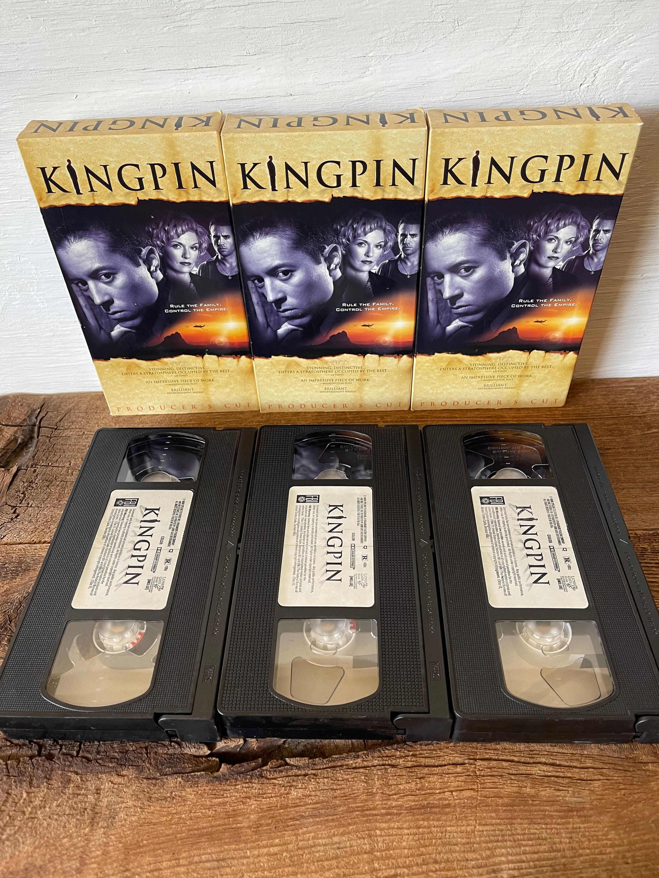 Kingpin VHS Movies, Producer's Cut, 3 Part Set // Woody Harrelson, Bill ...