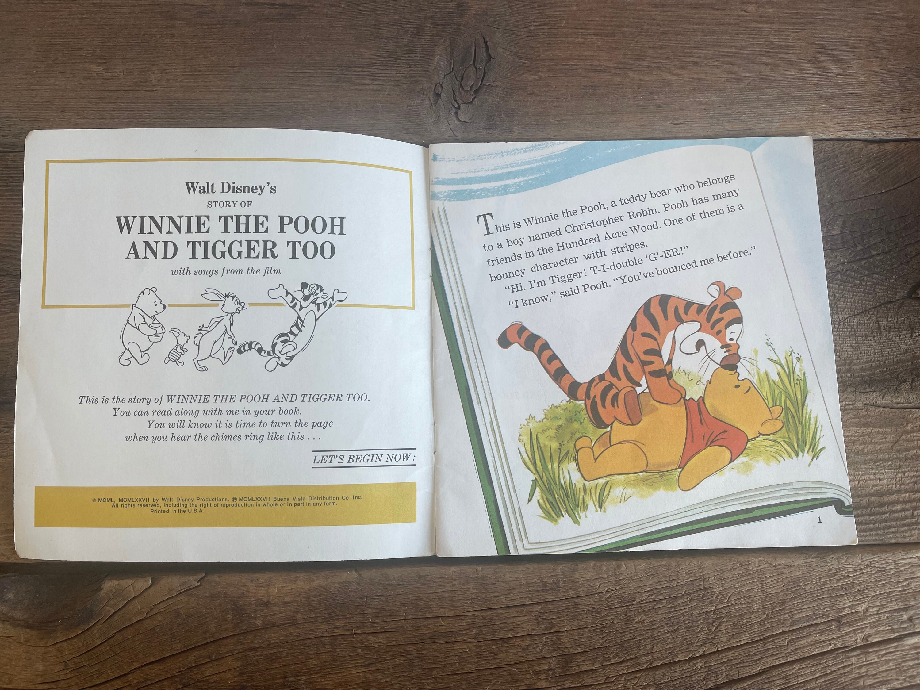 Winnie the Pooh and Tigger Too Book // Disneyland // 1977 - Etsy