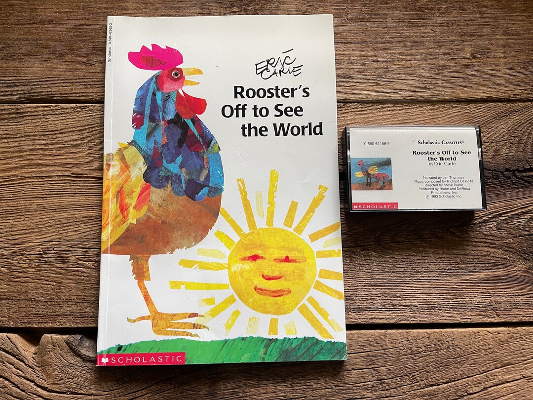 Rooster's off to See the World // Eric Carle // Vintage Book & Cassette ...