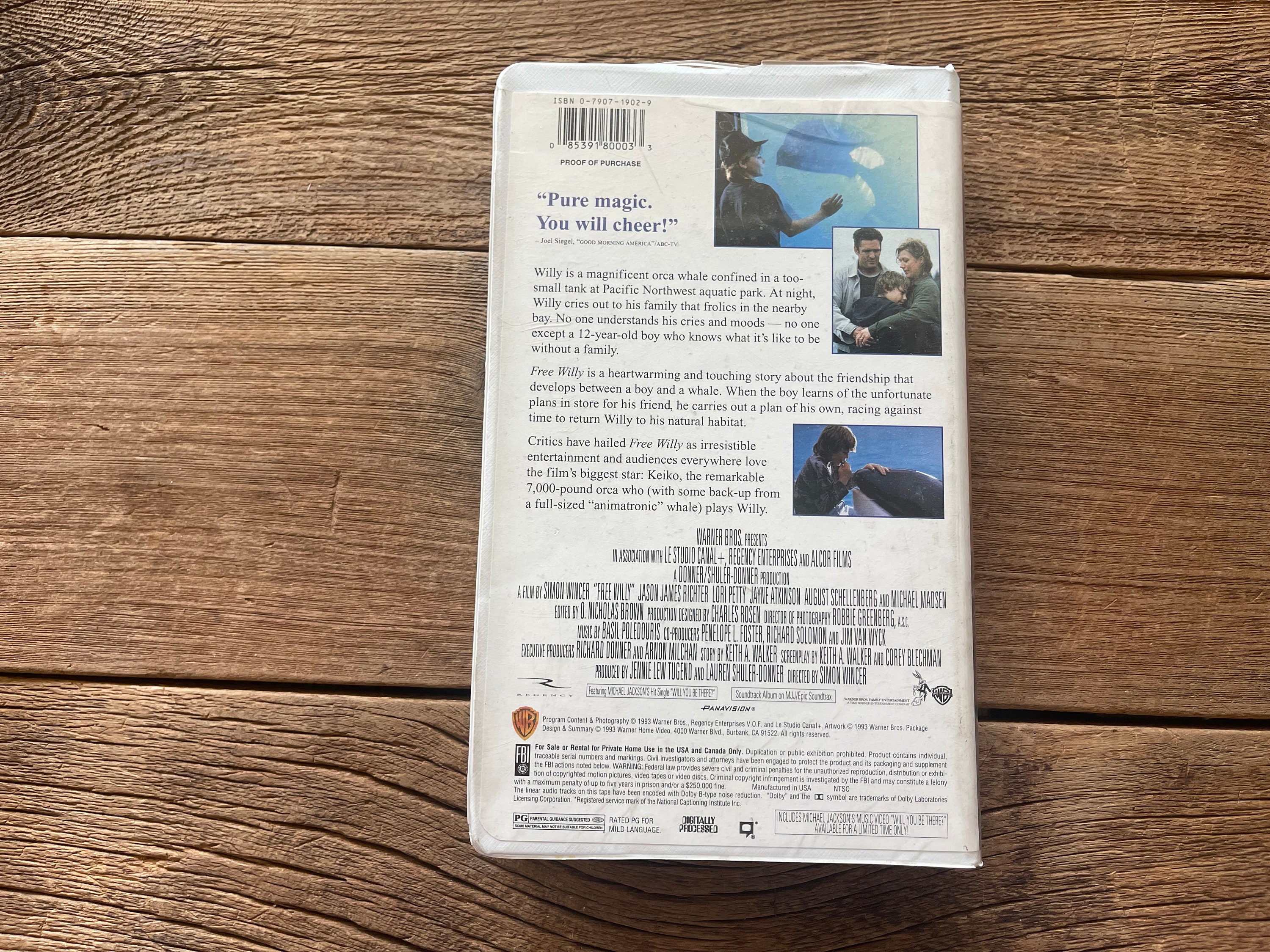 Free Willy Vintage VHS Movie // 1993 Warner Bros Family - Etsy
