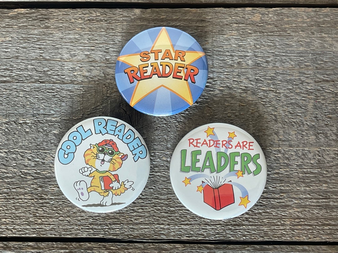 Vintage Reading Themed Lapel Pins // You Choose // Readers Are Leaders ...