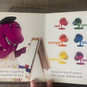 Barney's Color Surprise // Vintage Board Book // 1993 // Excellent ...