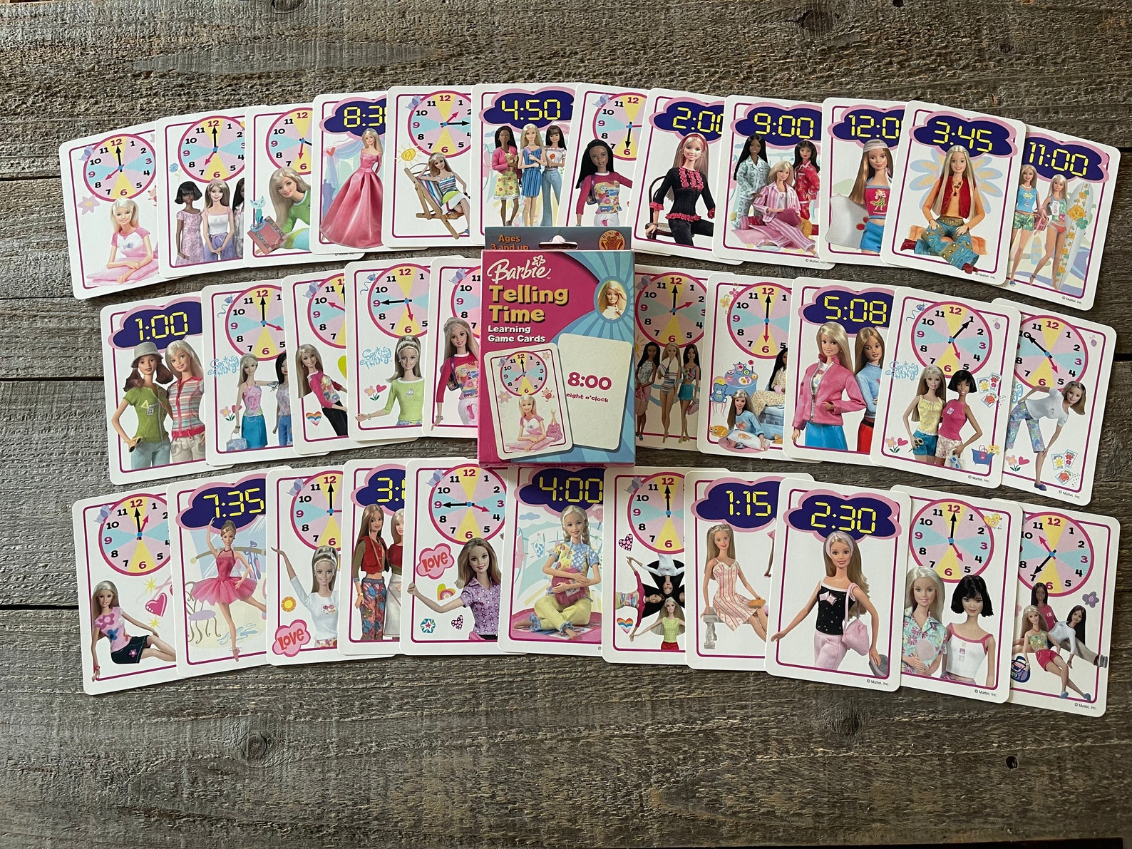 Barbie Telling Time Learning Game Cards // 2004 Mattel // - Etsy Canada