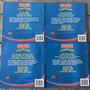 Fisher-price Little People Books, Set of 4 // 2001 Honey Bear Books ...
